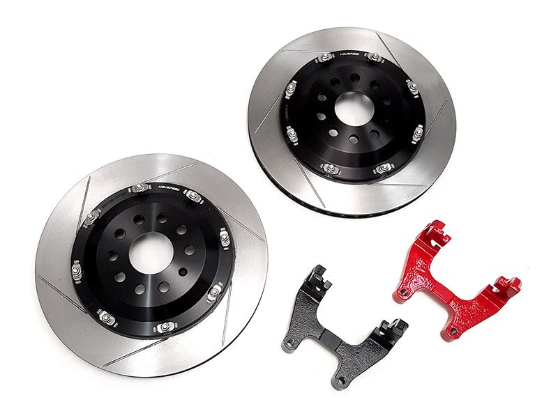 2-Piece Floating Brake Rotors Upgrade Kit | Rear 350mm Slotted • MQB G ...